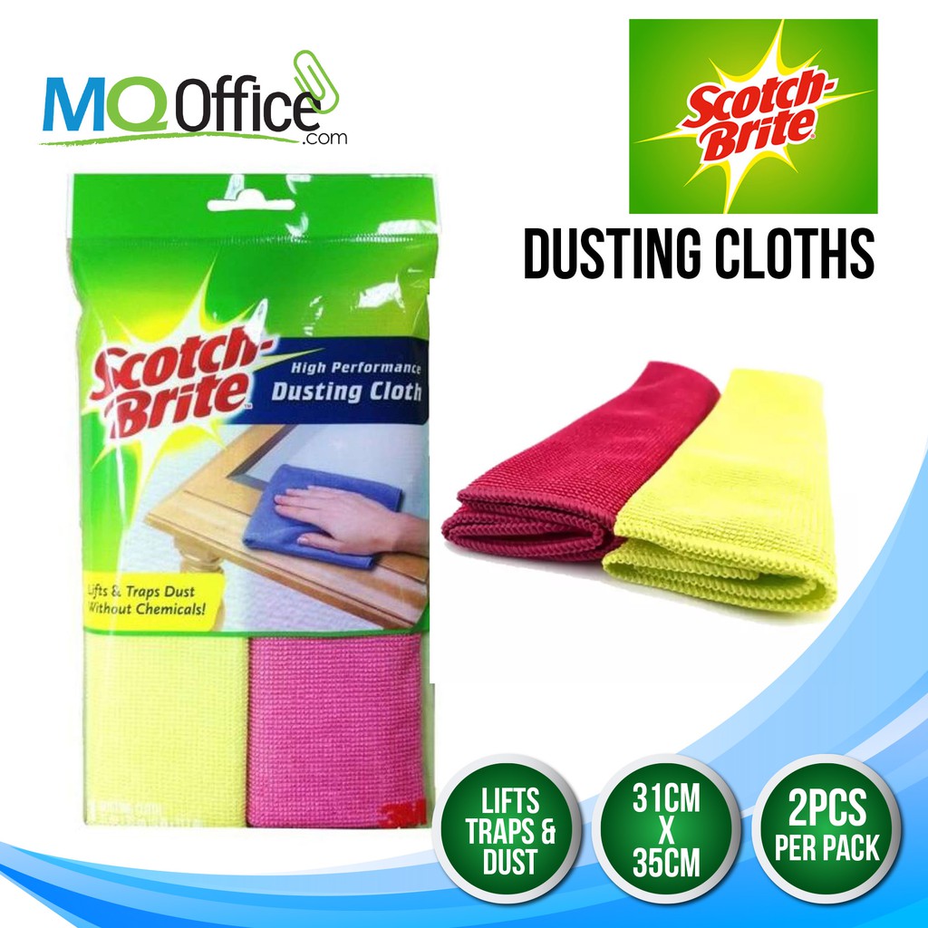 3M Scotch Brite High Performance Microfiber Dusting Cloth (2 Pcs/Pack ...