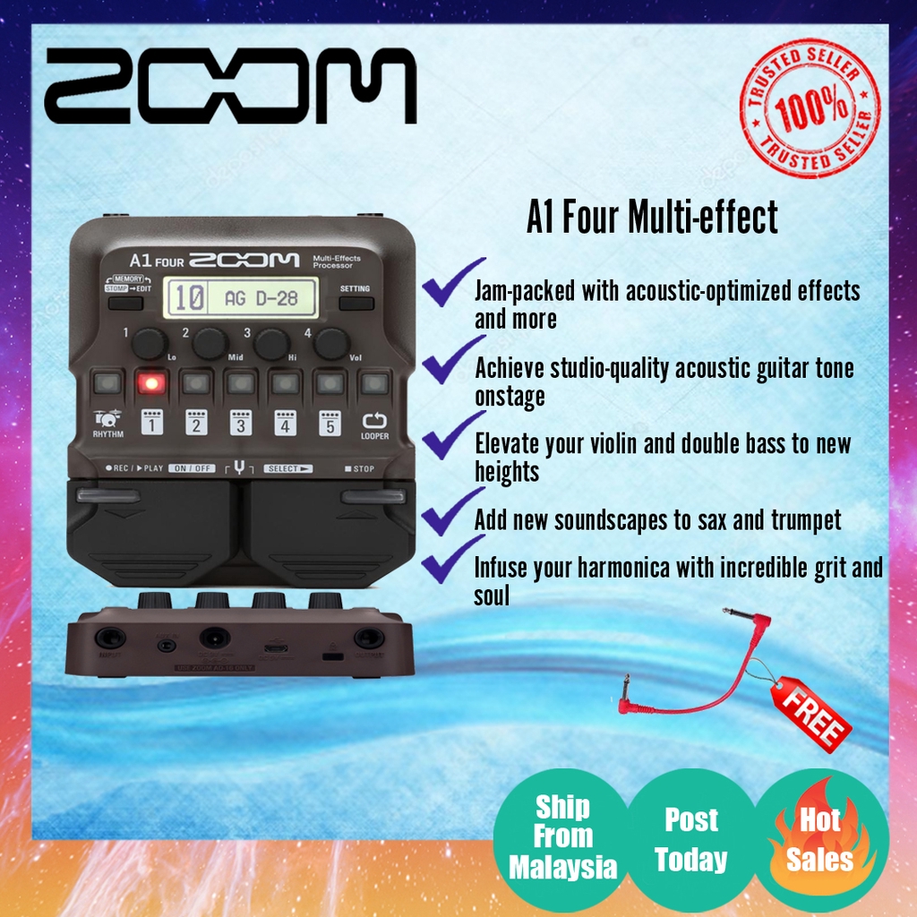 Zoom A1 Four Acoustic Instrument Multi-Effect Processor | Shopee Malaysia