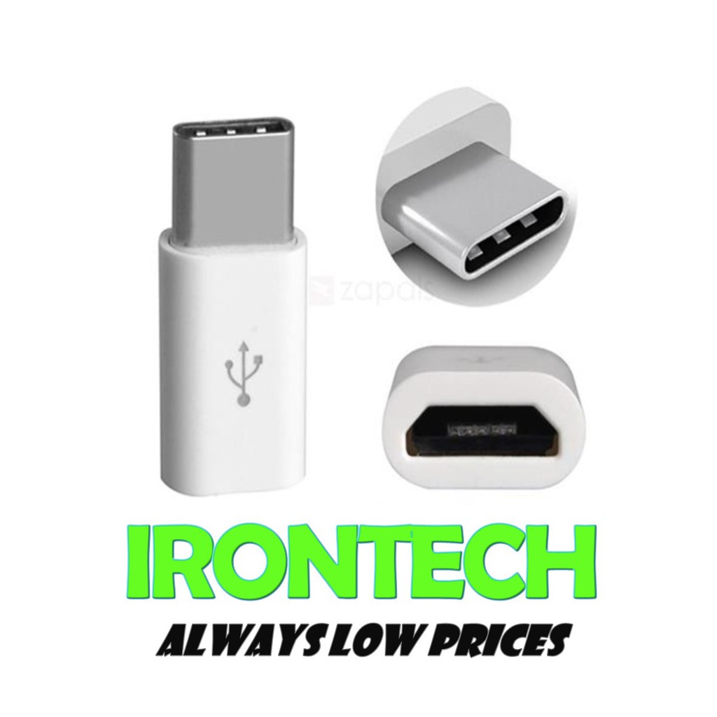 Micro USB Converter to USB Type C USB 3.1 Adapter Fast Charger Type-c ...