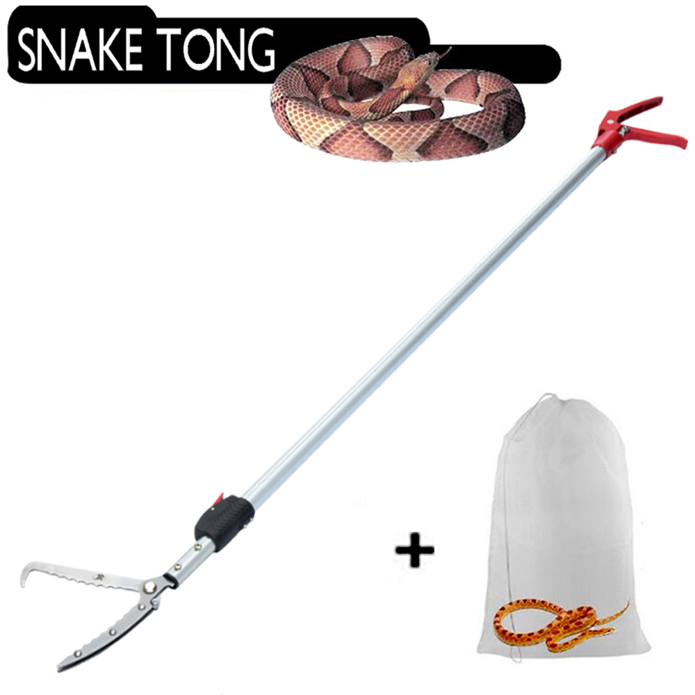 150cm Extendable Snake Tong Reptile Grabber Rattle Snake Catcher Wide ...