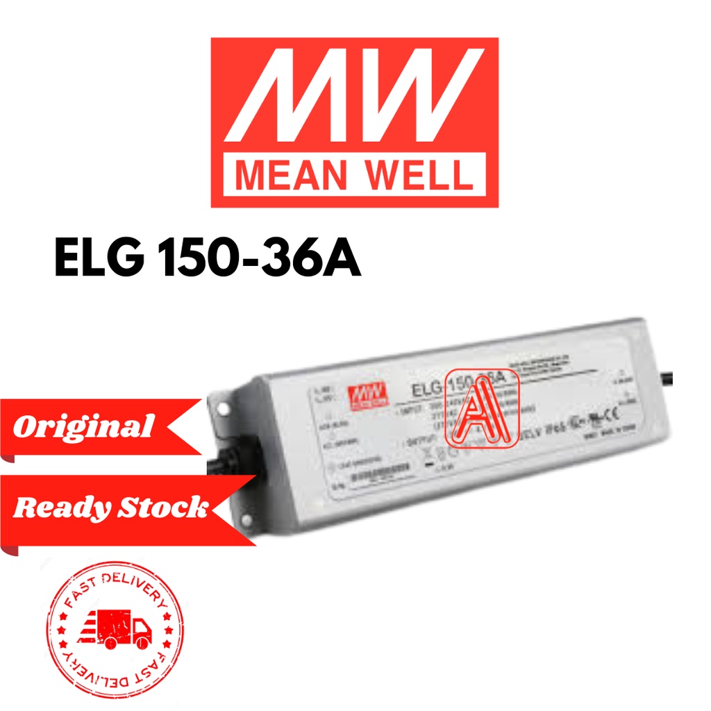 Mean Well ELG-150-36A 150W 36V AC-DC MeanWell Single output LED Driver PFC function | Shopee ...
