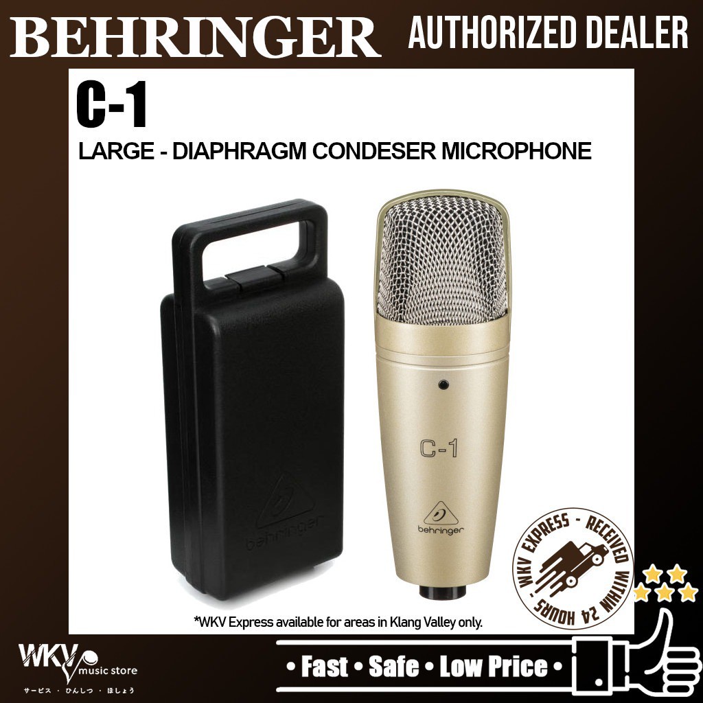 Behringer C-1 Large Diaphragm Studio Condenser Cardioid Pickup Pattern ...