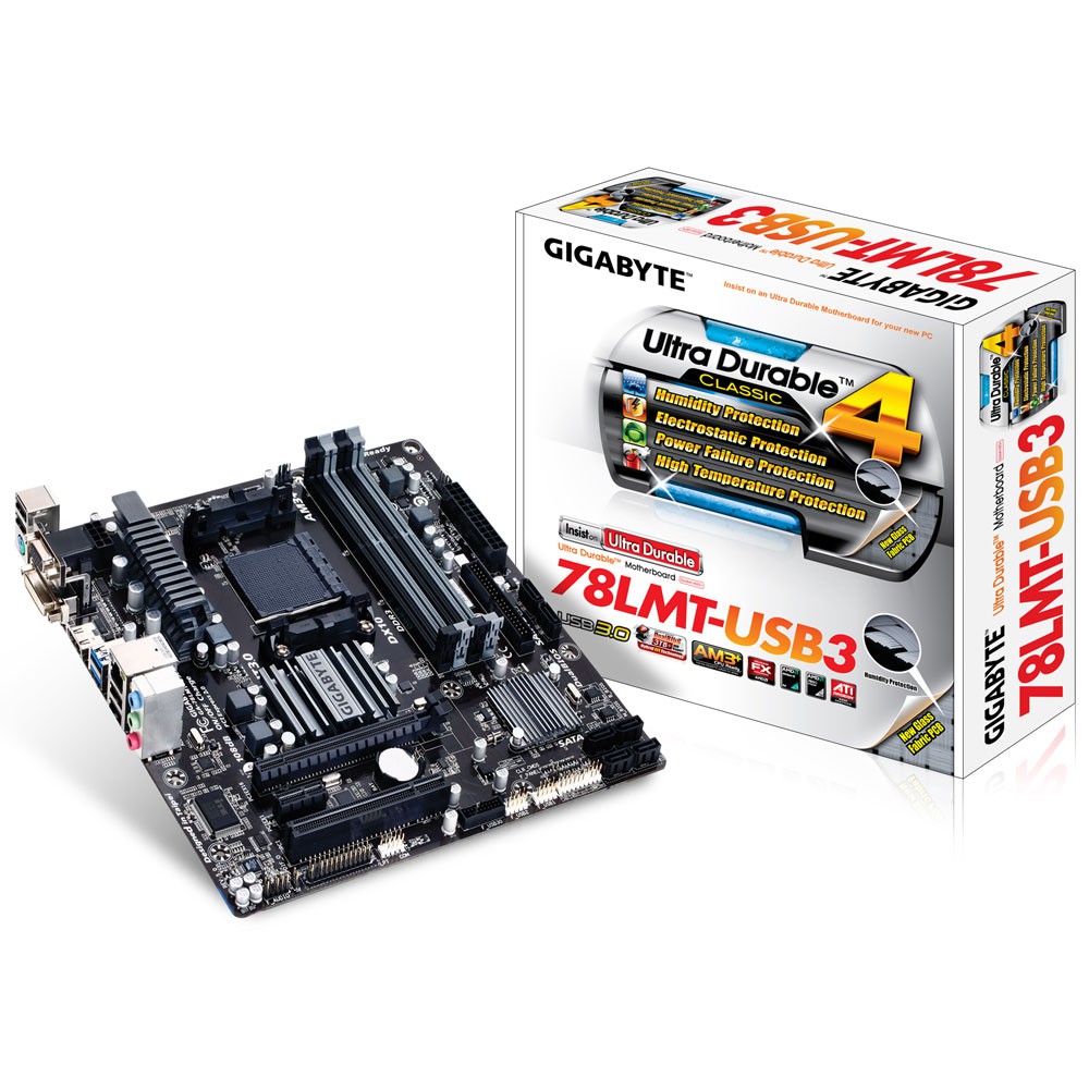 Gigabyte GA-78LMT-USB3 AMD 760G AM3+ DDR3 Micro ATX Motherboard ...