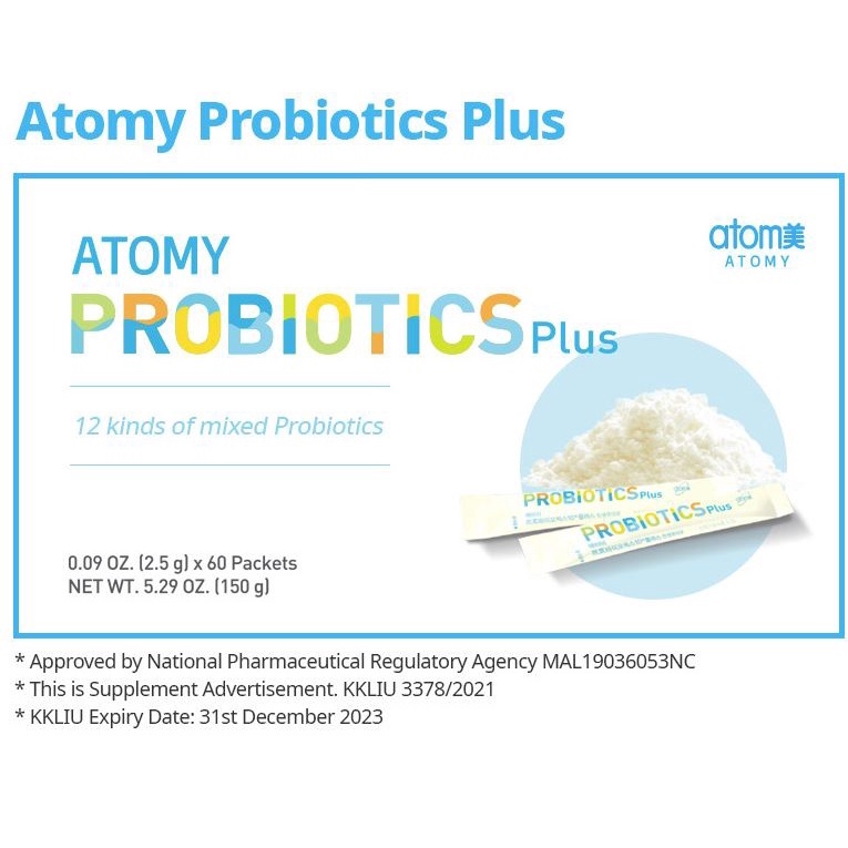 Atomy Probiotics Plus 艾多美益生菌 (2.5gx60sachet) Gut Health Supplement ...
