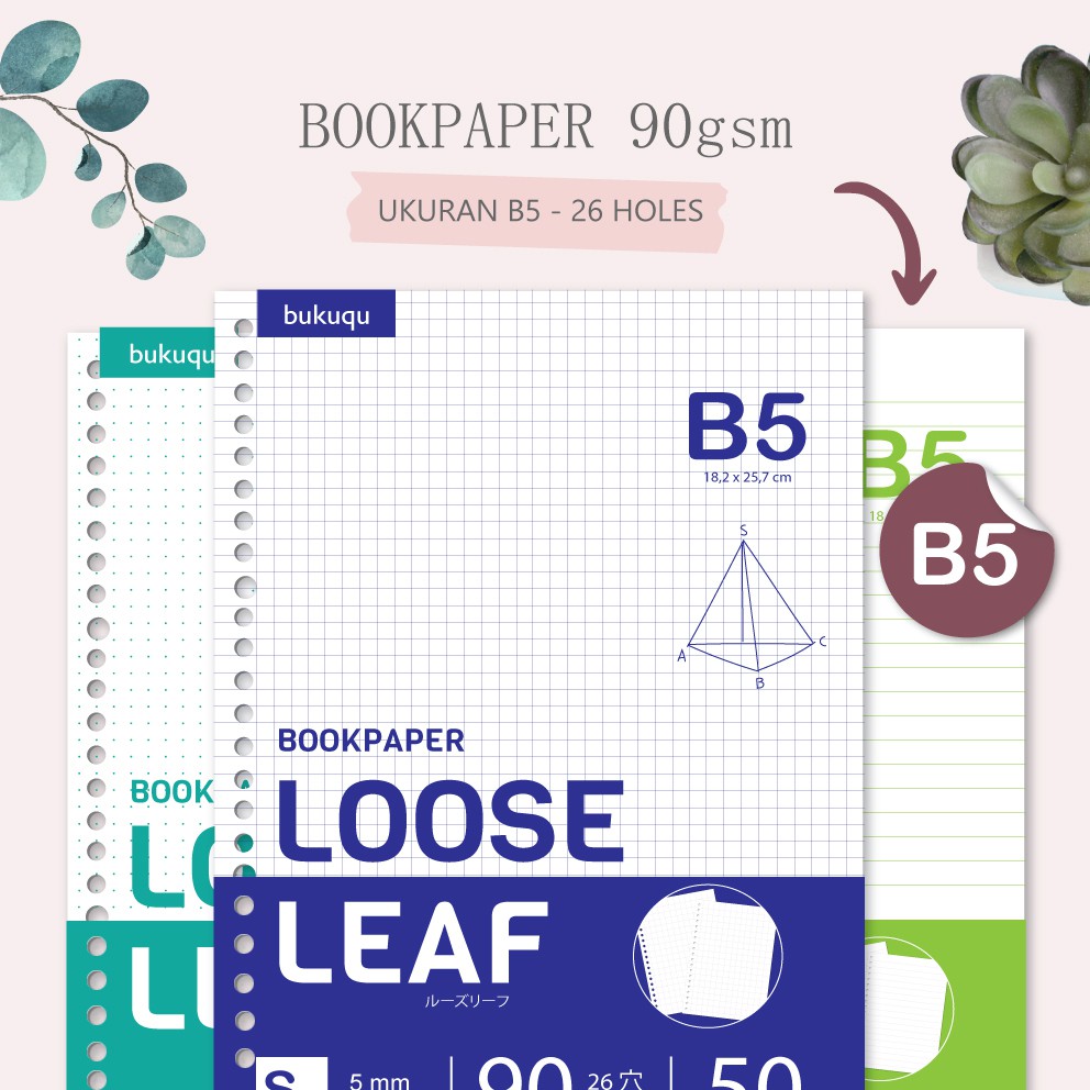 Loose leaf B5 - Bookpaper 90 gsm - Binder Paper | Shopee Malaysia