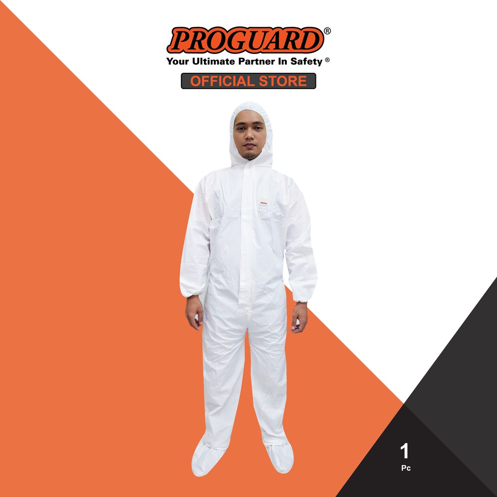 Proguard Multipurpose Disposable Coverall with Boot Cover Clothing ...