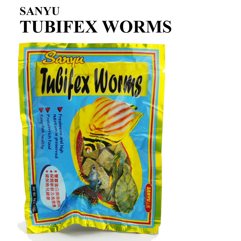 Sanyu Tubifex Worm 5g for Small Fish Turtle New Born | Shopee Malaysia