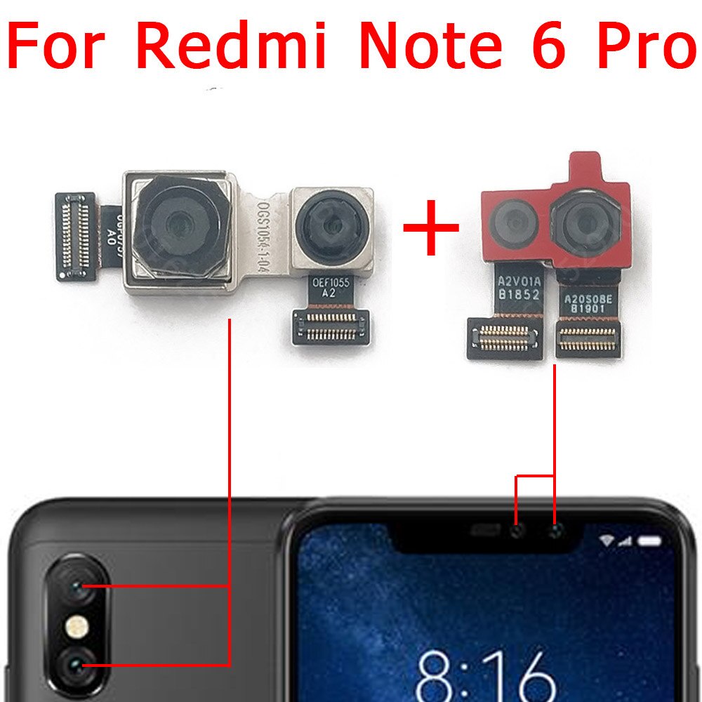 Original Rear Front Camera For Xiaomi Redmi Note 6 7 Pro Frontal Back ...