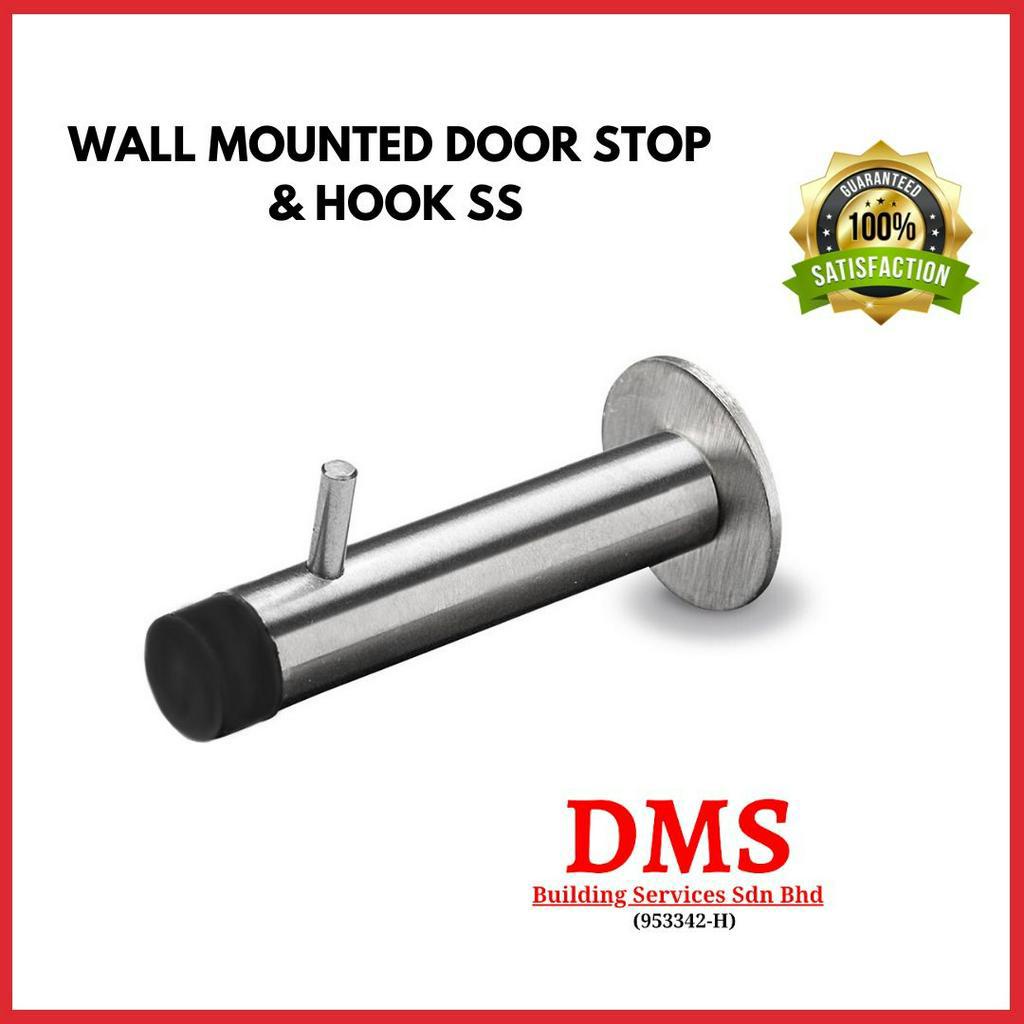 Wall mounted door stops, with wardrobe hook, for screw fixing/DMS/pintu ...