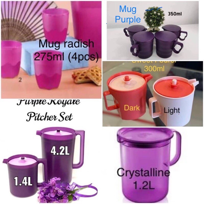Ready stock!!! Tupperware Drinking Pitcher / Jug / Mug/ short glass ...