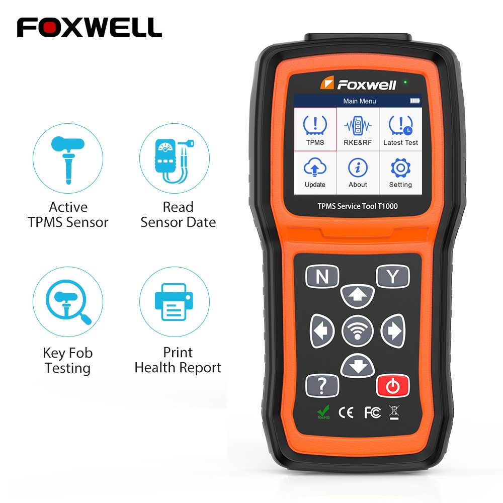 Foxwell T1000 TPMS Programmer Tires Pressure Monitoring System Trigger ...