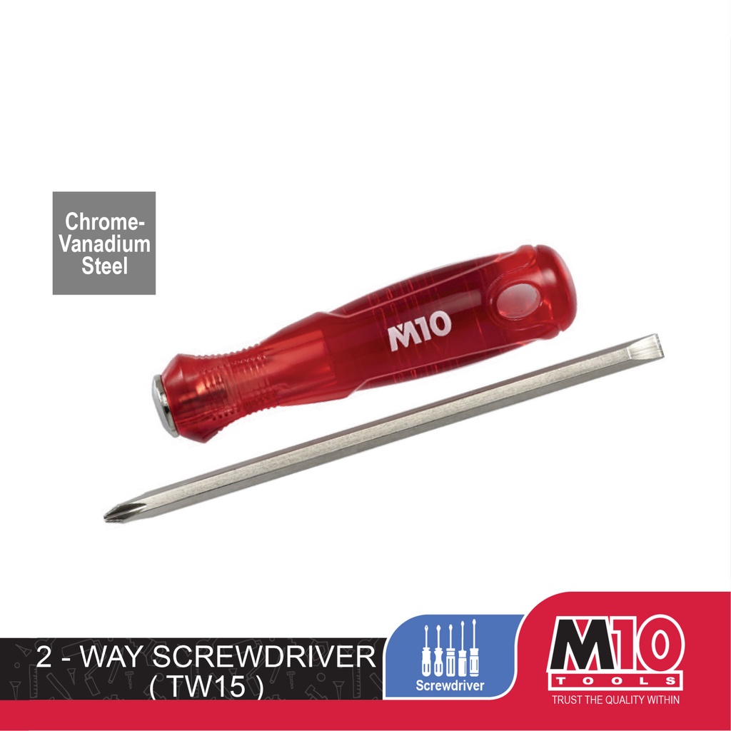 M10 2 Way Screwdriver ( 6mm x #2 ) - TW15 (BLISTER) | Shopee Malaysia
