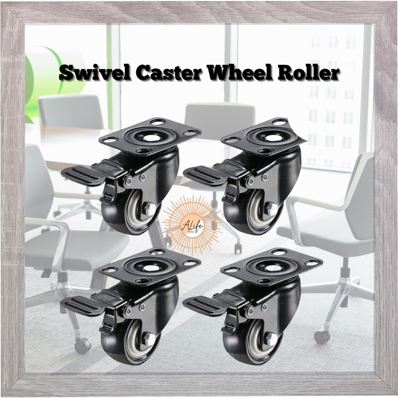 ALife Swivel Caster Wheel Roller 50KG 1 Unit Load Heavy Duty Lockable ...
