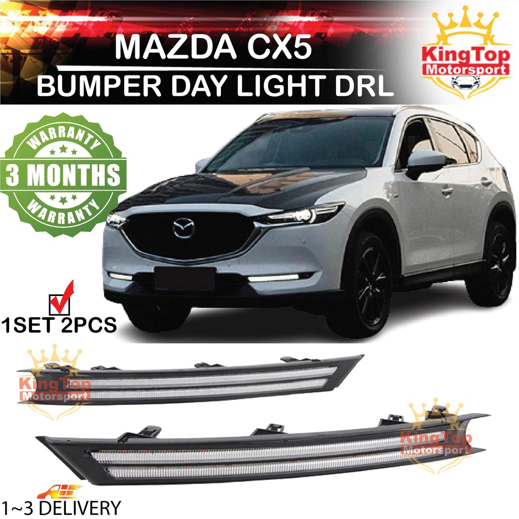 LED Daytime Running Light For Mazda CX-5 CX5 2017-2020 With Yellow Turn Signal 12V Waterproof ...