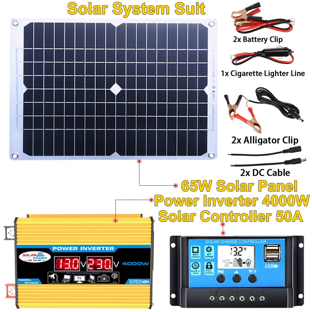 HAOSONG Solar Power Generation System 4000W Power Inverter with Smart ...