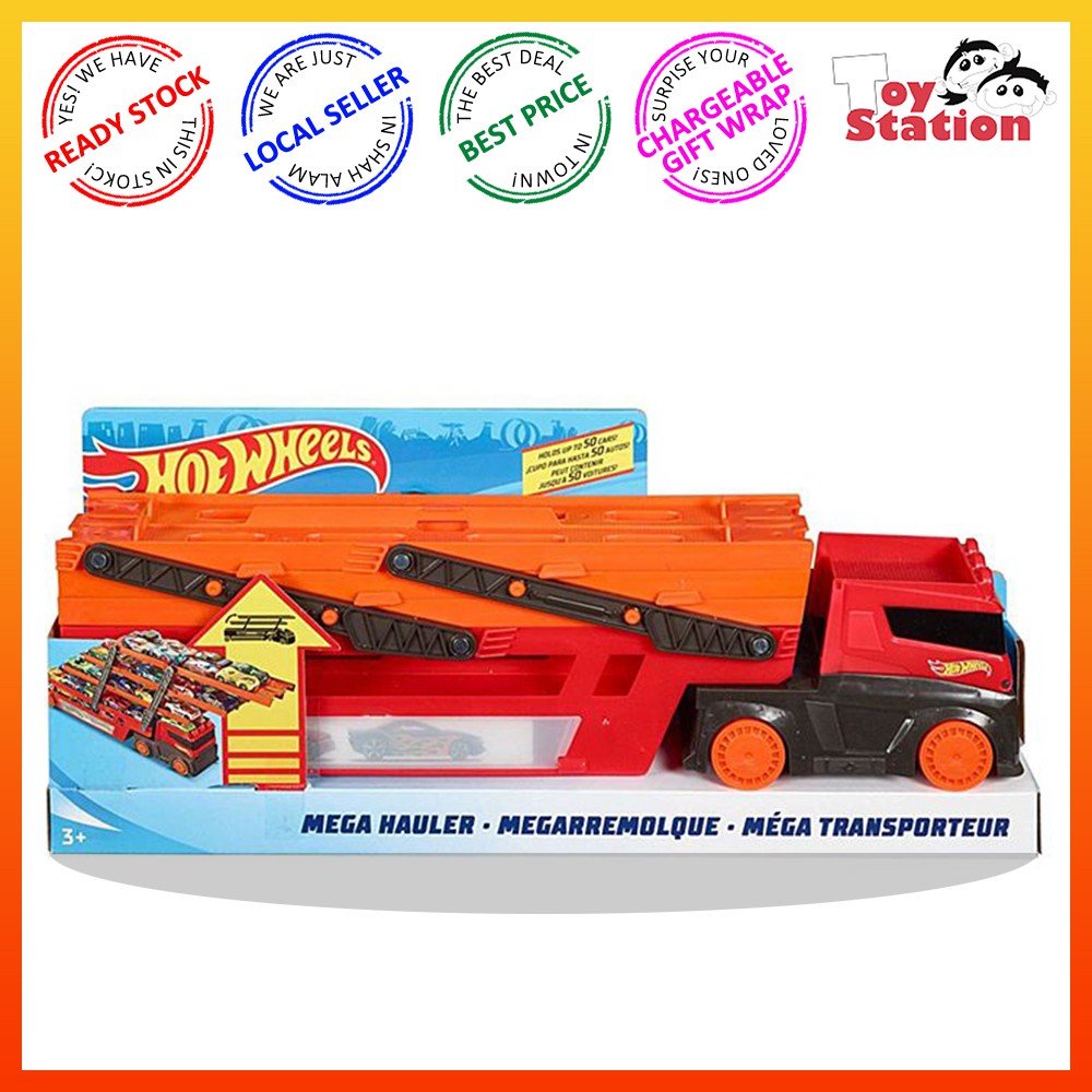 ORIGINAL MATTEL Hot Wheels 50th Mega Red Hauler - 1:64 Die Cast Car ...