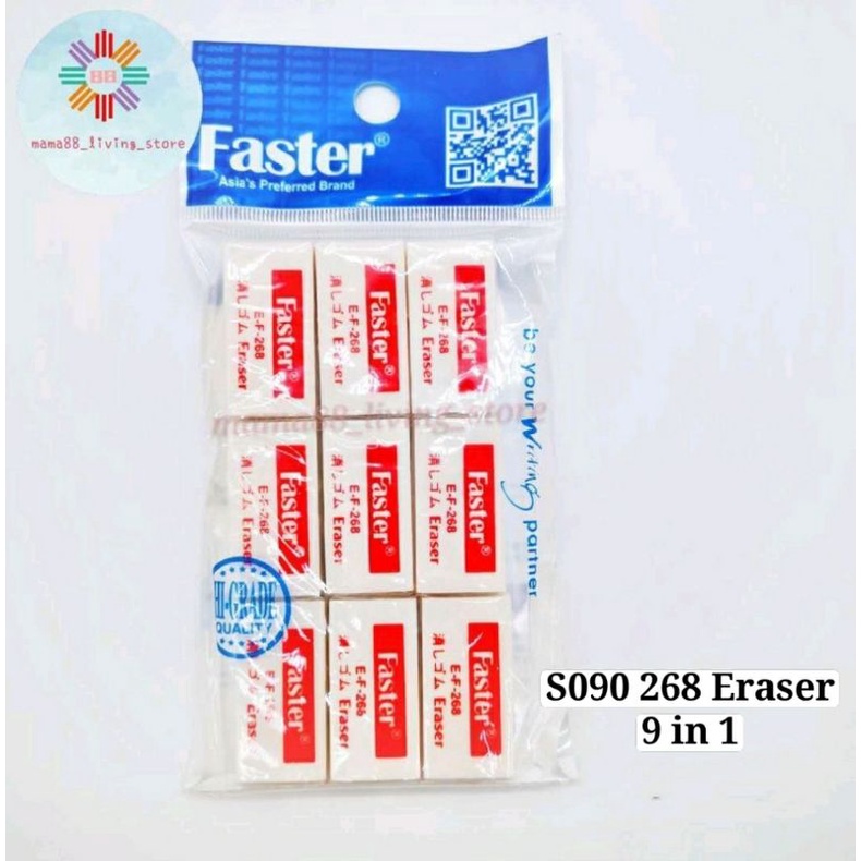 [READY STOCK] KC1848 FASTER 268 ERASER (9 in 1) /PEMADAM/胶擦/橡皮擦 ...