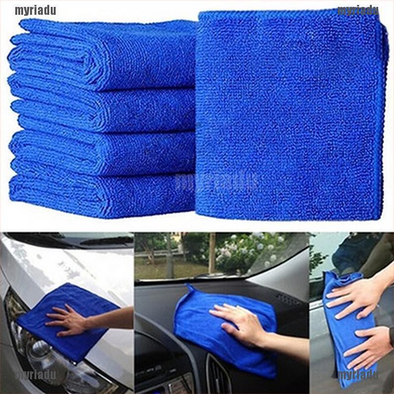 MRU5Pcs Fabulous Great Blue Wash Cloth Car Auto Care Microfiber ...