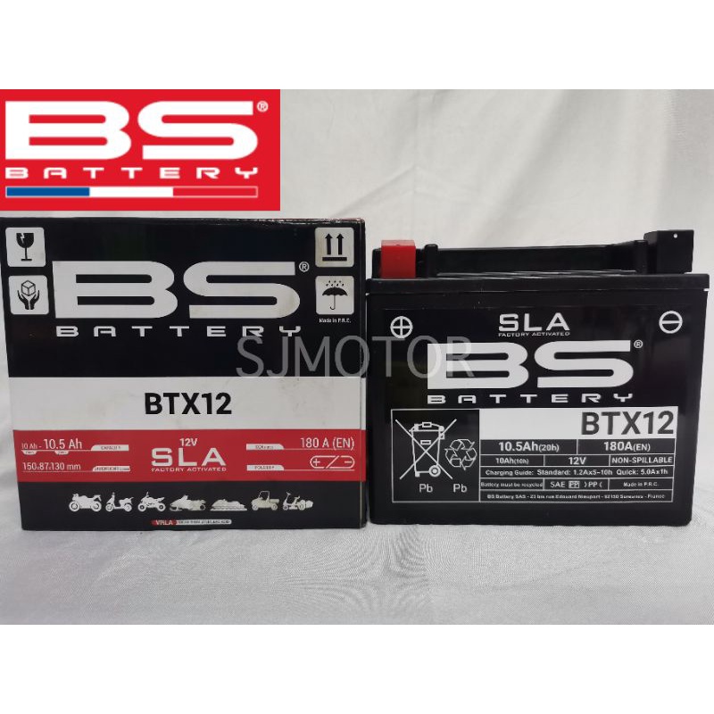 BS BATTERY BTX12/YTX12-BS(APRILIA / BMW /KAWASAKI / SUZUKI /TRIUMPH ...