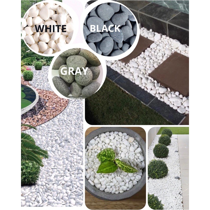 🔥Ready stock🔥Batu hiasan putih pebble stone garden landscape decoration ...