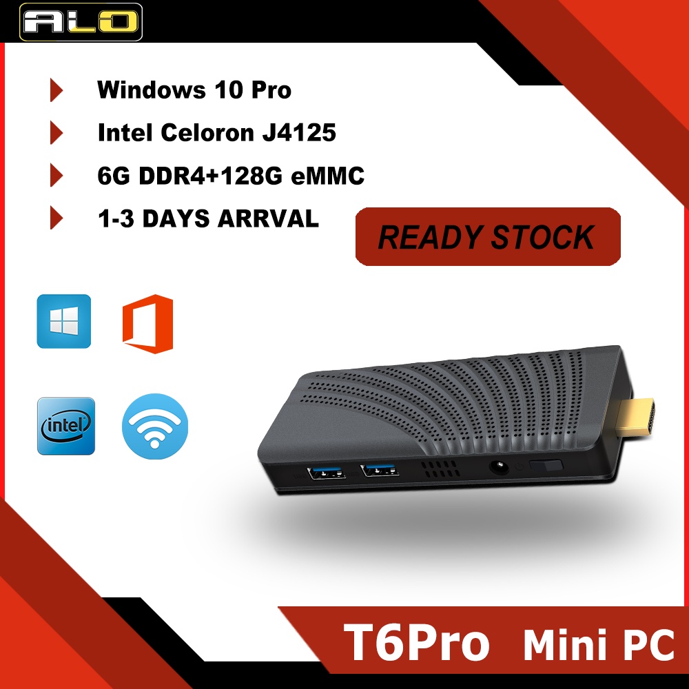ALO T6 PRO Mini PC PIntel Celeron J4125 CPU 6GB DDR4 128GB eMMC ...