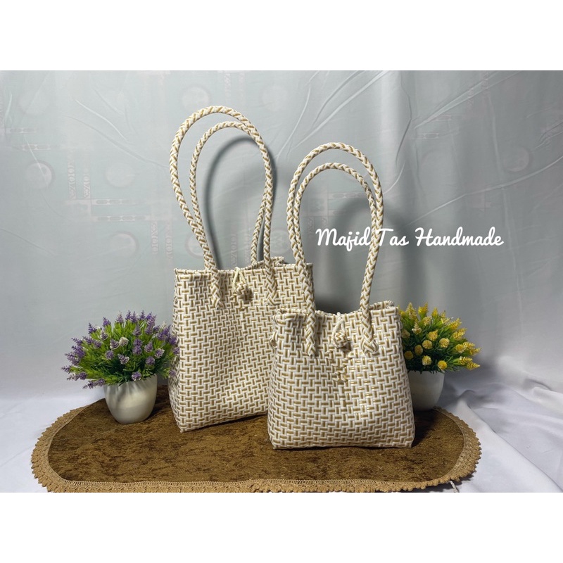 PUTIH Premium Glossy White Gold Jali Bag - | Shopee Malaysia