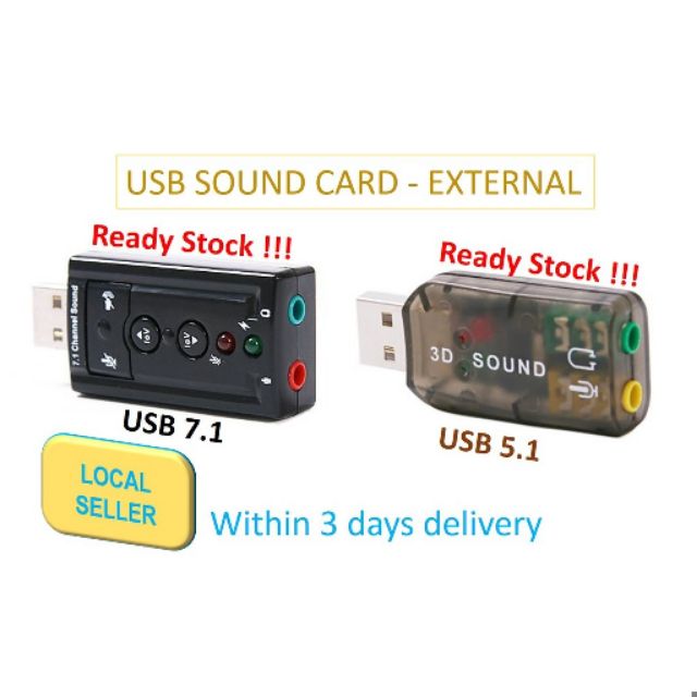 Hot Mini USB Sound Card External USB - 7.1 & 5.1 CH Channel 3D Audio ...