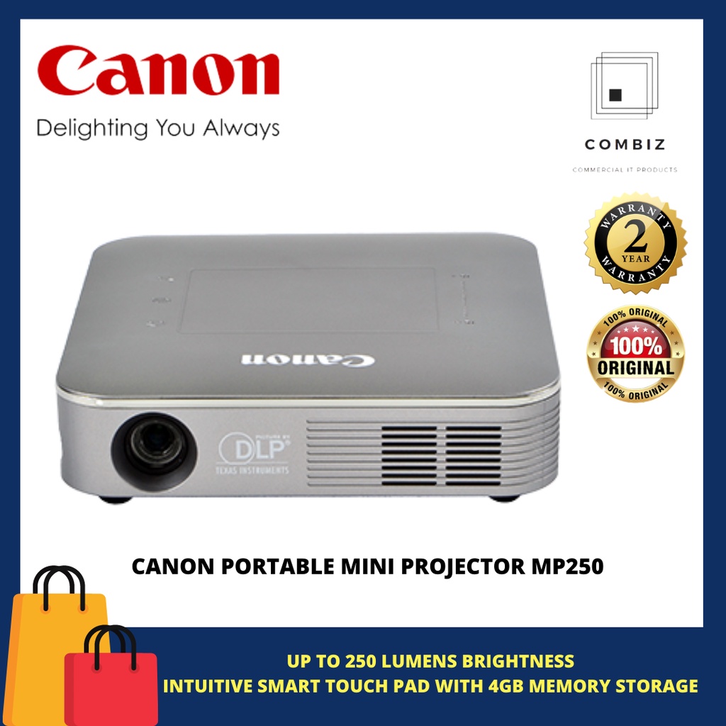 PORTABLE MINI PROJECTOR CANON MP250 MP-250S UP TO 93" OF SCREEN ...