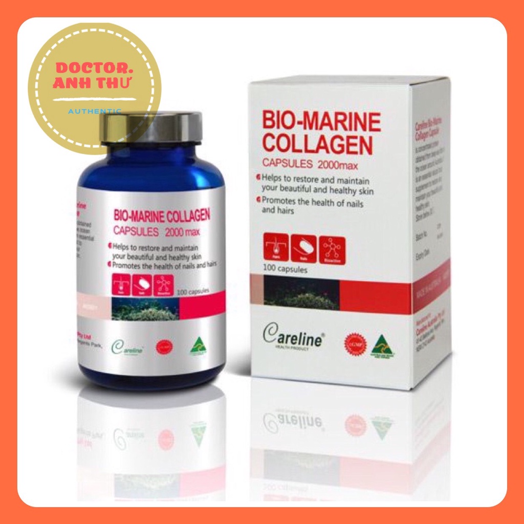 Careline Bio Marine Collagen Skin Beauty Pills 2000mg, bottle of 100 ...