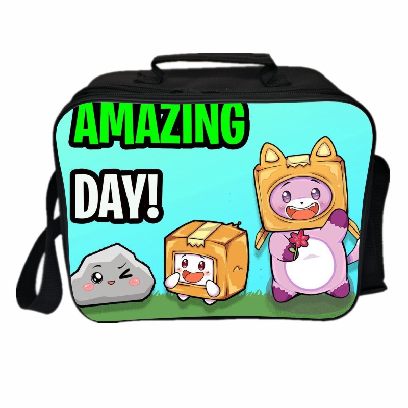 Lankybox Lunch Box Bag Children Cartoon Insulated Keep Cold Warm Picnic ...