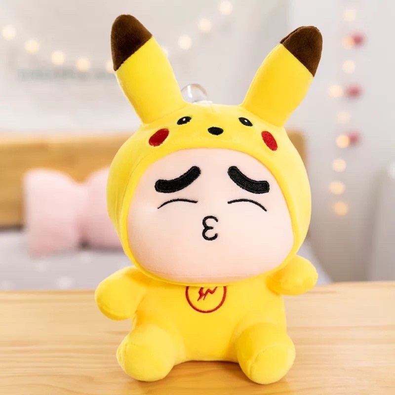 Crayon Shin Chan Cosplay Pikachu Shinchan Pikachu Stuffed Toy Doll ...