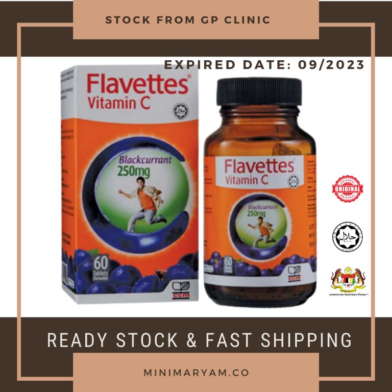 VITAMIN C FLAVETTES 250MG ORANGE 60'S DEWASA(KLINIK GP) | Shopee Malaysia