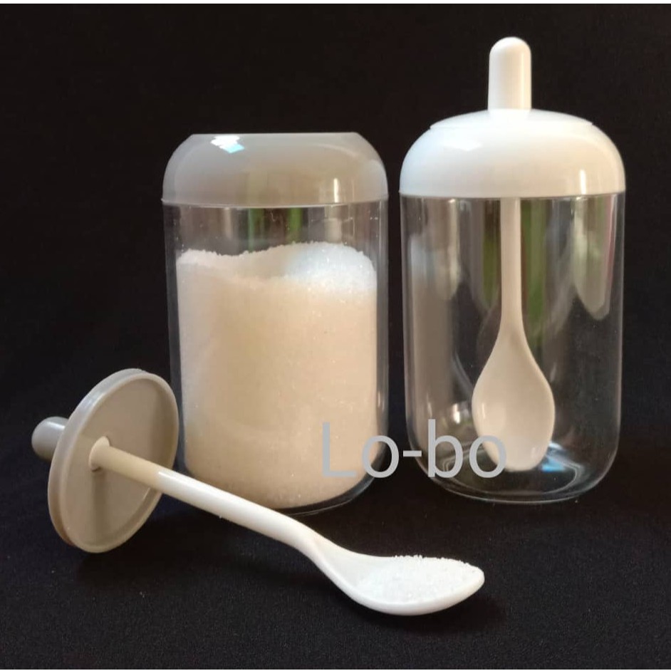 Ready Stock Spice Jars With Plastic Spoon Lid Cover / Stok Sedia Ada ...