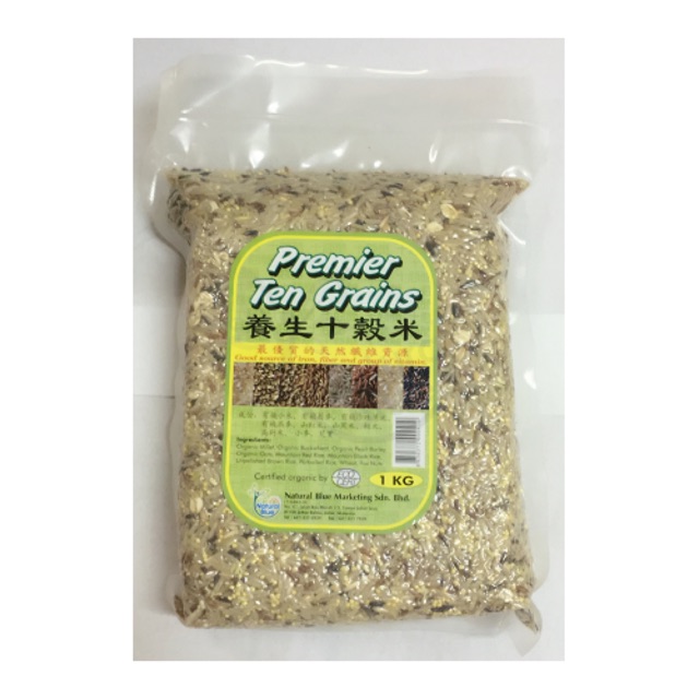 NATURAL BLUE Premier Ten Grains rice 養生十谷米 1 kg | Shopee Malaysia