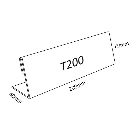 T200 ACRYLIC DISPLAY CARD STAND- L-SHAPE (200MM X 55MM) | Shopee Malaysia