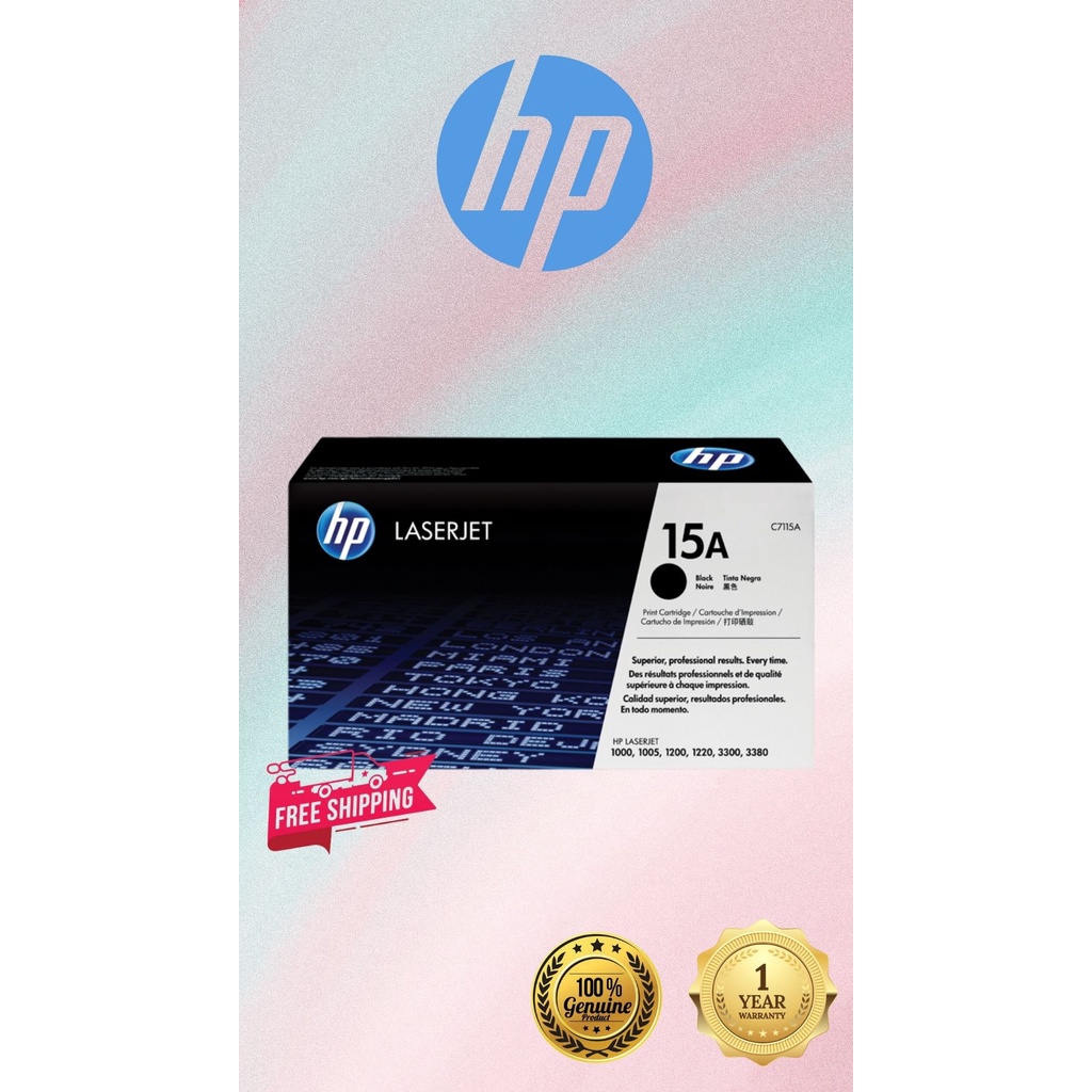 HP 15A/C7115A BLACK ORIGINAL LASERJET TONER CARTRIDGE | Shopee Malaysia