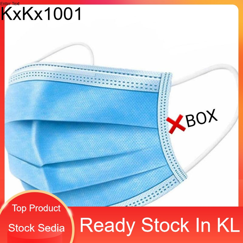 Blue Mask Adult 50pcs Disposable Face Mask Earloop 3ply 口罩 | Shopee ...