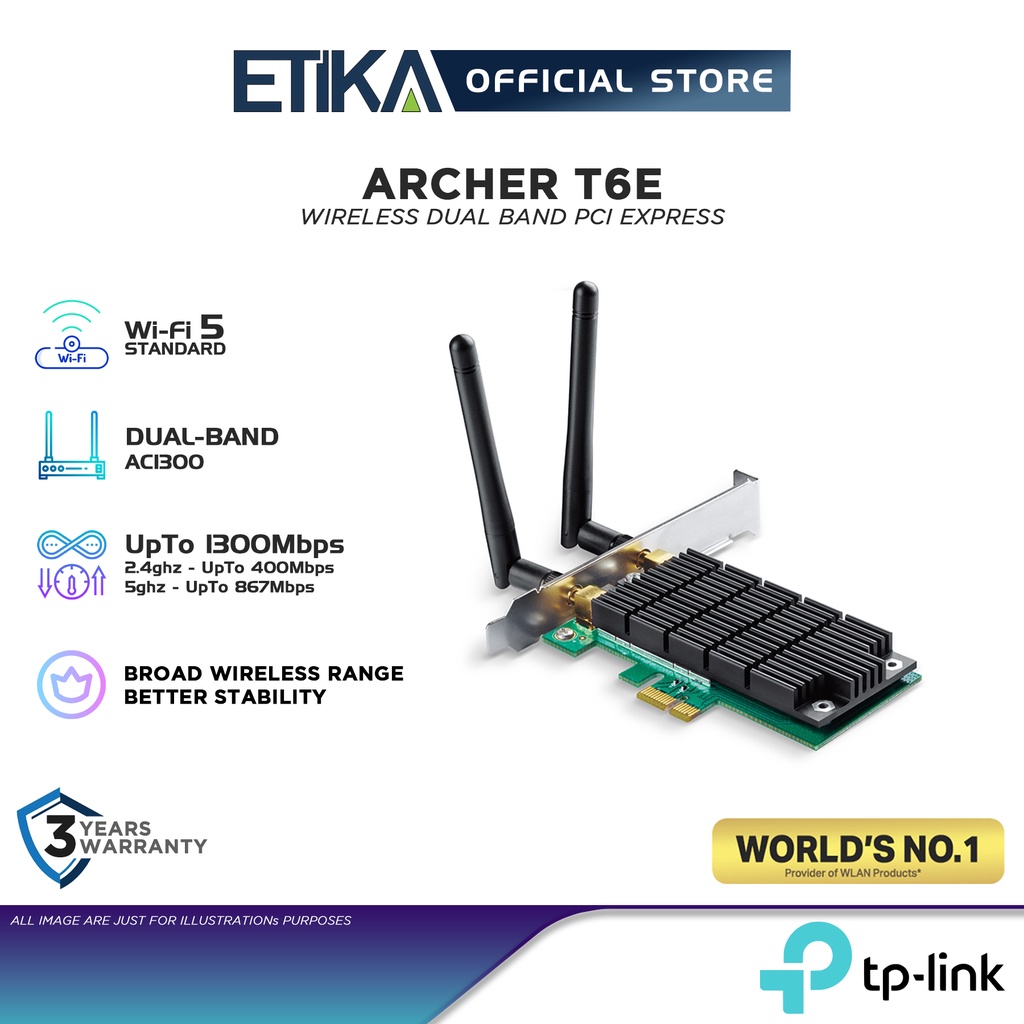 TP-Link Archer T6E | AC1300 Wireless Dual Band PCI Express Adapter ...