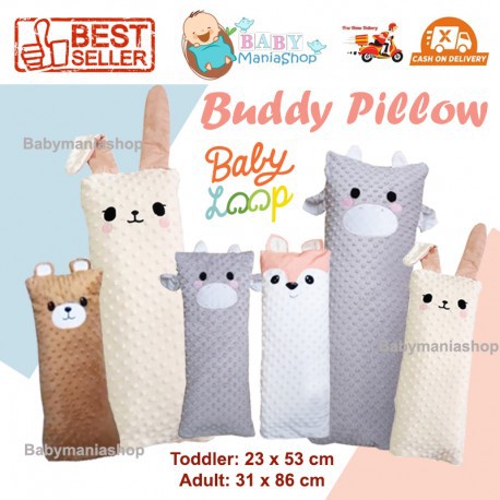 BABY LOOP Buddy Pillow Bolster BABY Bolster Pillow Toddler Adult ...