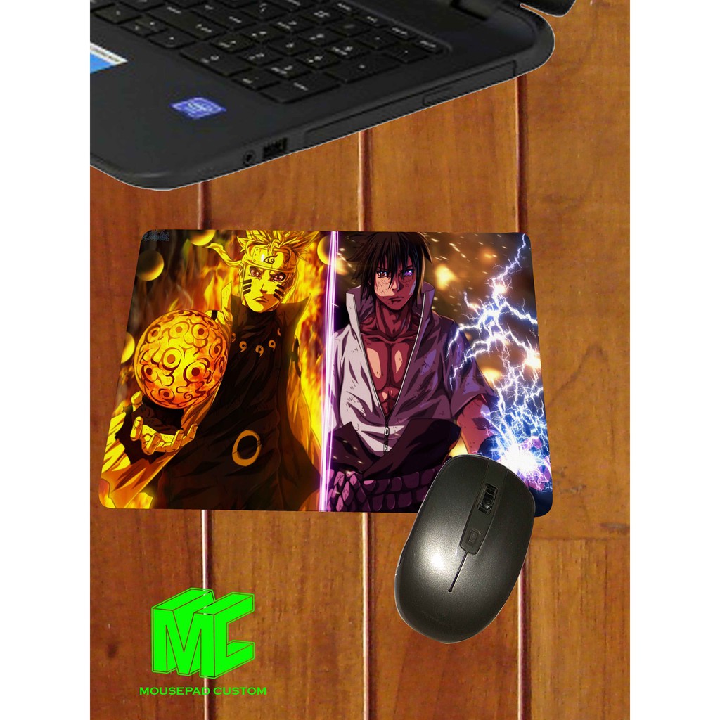 Mouse pad naruto VS sasuke mouse pad anime naroto gaming | Shopee Malaysia