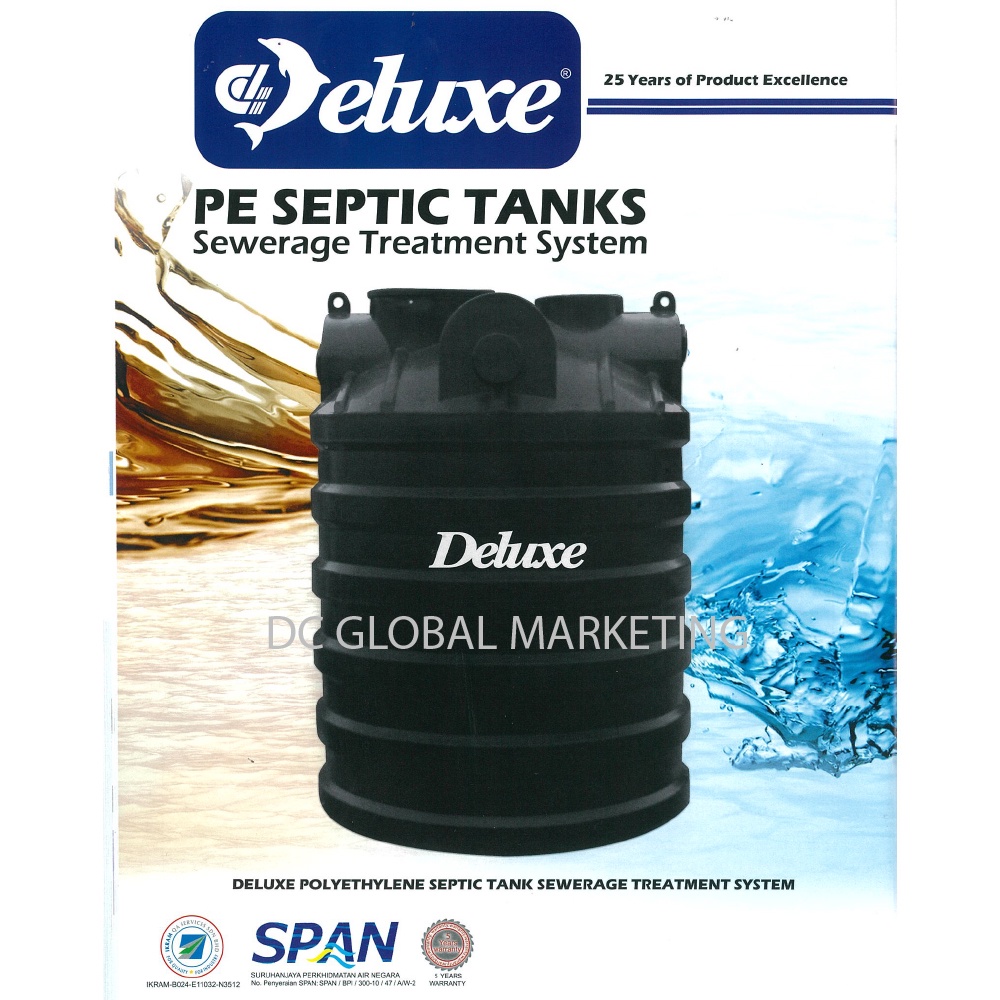Deluxe Span Approved PE Septic Tank Horizontal Or Vertical Type ...