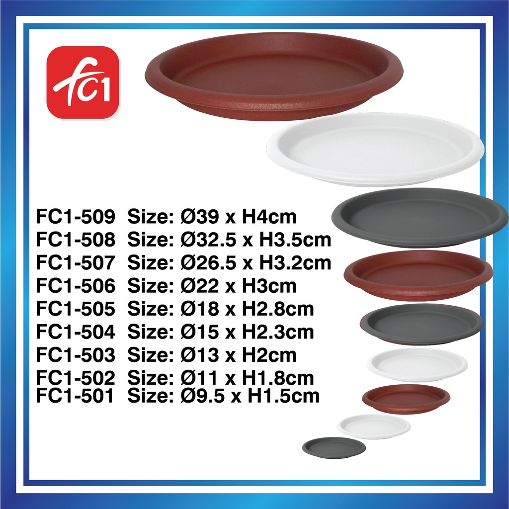 FC1 Flower Pot Planter Box Saucer Pasu Bunga Tray | Shopee Malaysia