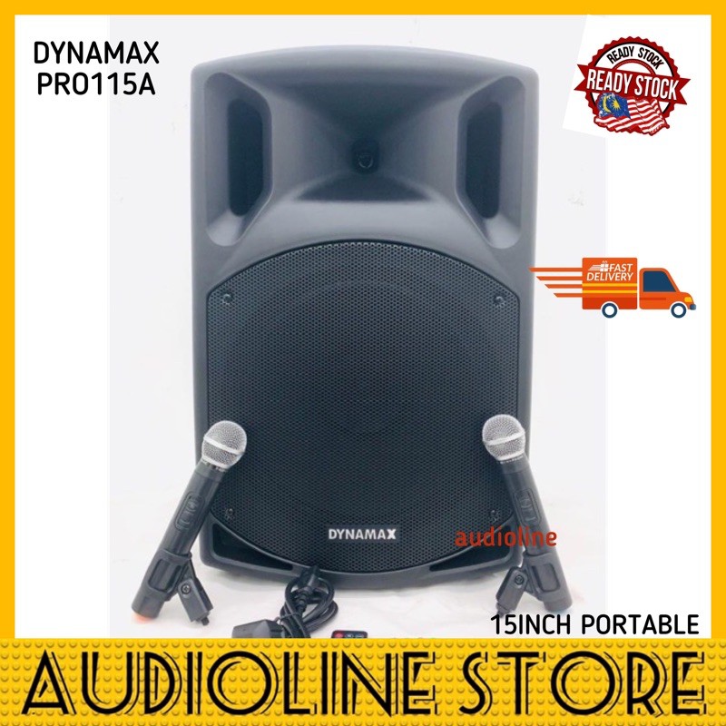 DYNAMAX PRO115A Bluetooth SPEAKER PRO115 PORTABLE SPEAKER | Shopee Malaysia