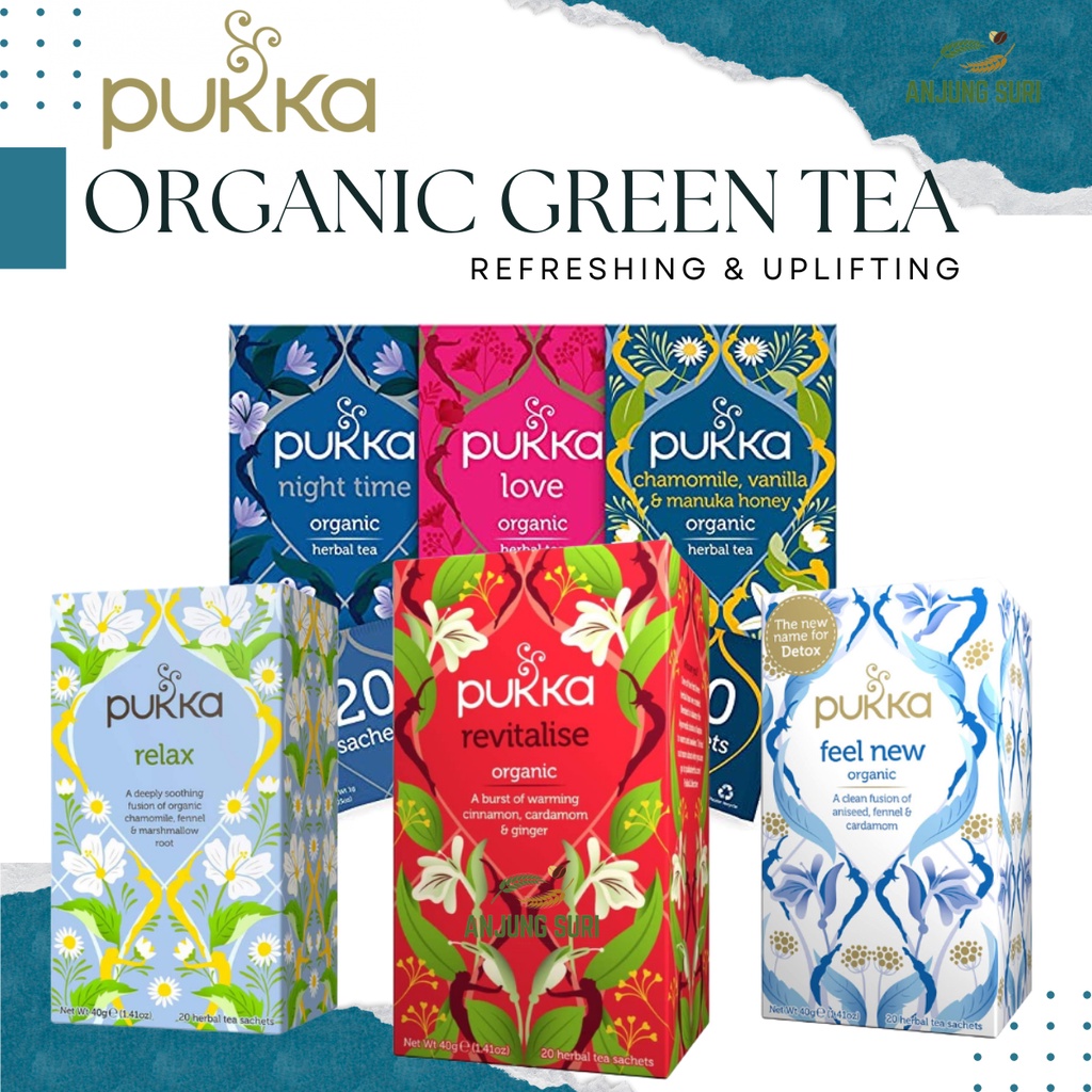 Pukka Tea 100% Organic Herbal Tea Pukka Teh Herba Organik Caffeeine ...
