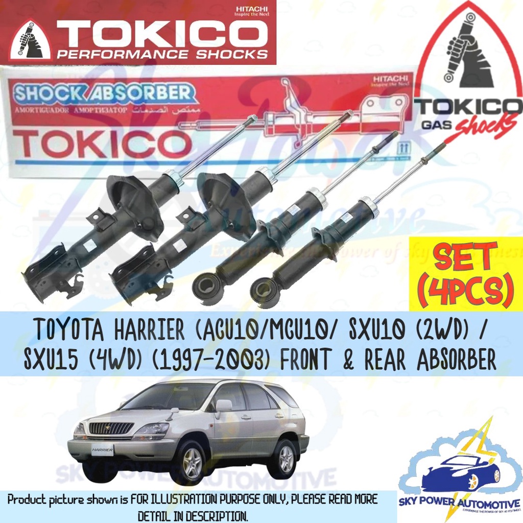 TOYOTA HARRIER ACU10 MCU10 SXU10 2WD (1997-2003) TOKICO TKC SHOCK ...