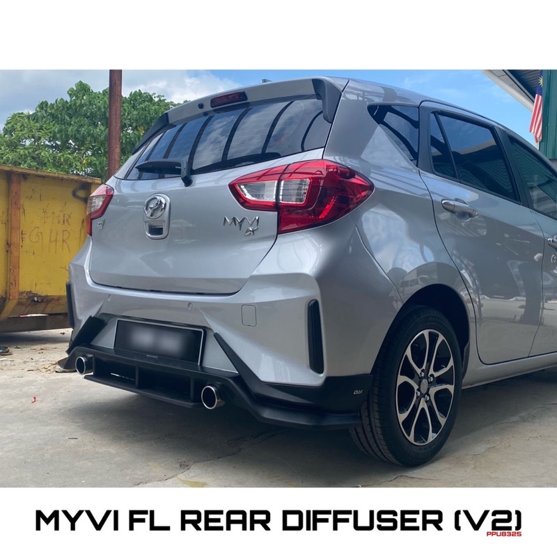 PERODUA MYVI FACELIFT 2022 V2 REAR DIFFUSER | Shopee Malaysia