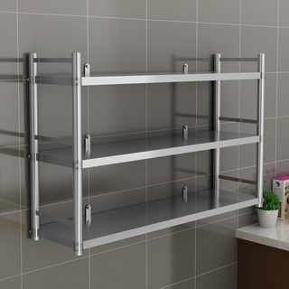 Stainless Steel Kitchen Wall-Mounted Storage Rack Wall Mountable Shelf ...