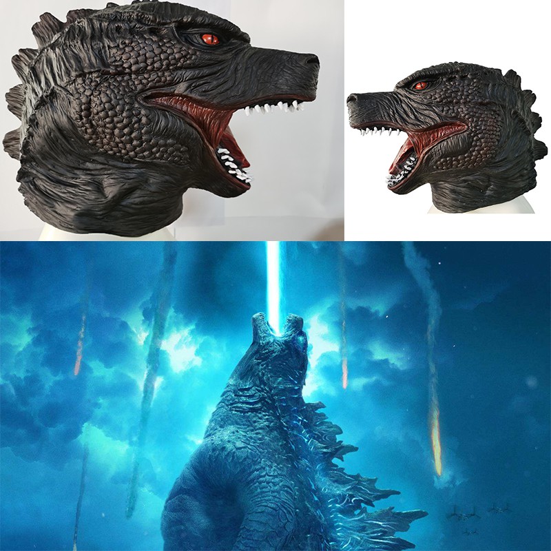 Ready Stock Halloween Horror 3D Godzilla Dress up Mask T-Rex Dinosaur ...