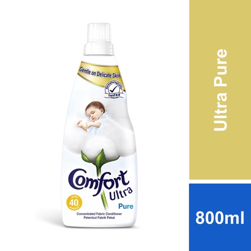 Comfort Concentrate Fabric Softener - Ultra Pure 800ml | Shopee Malaysia