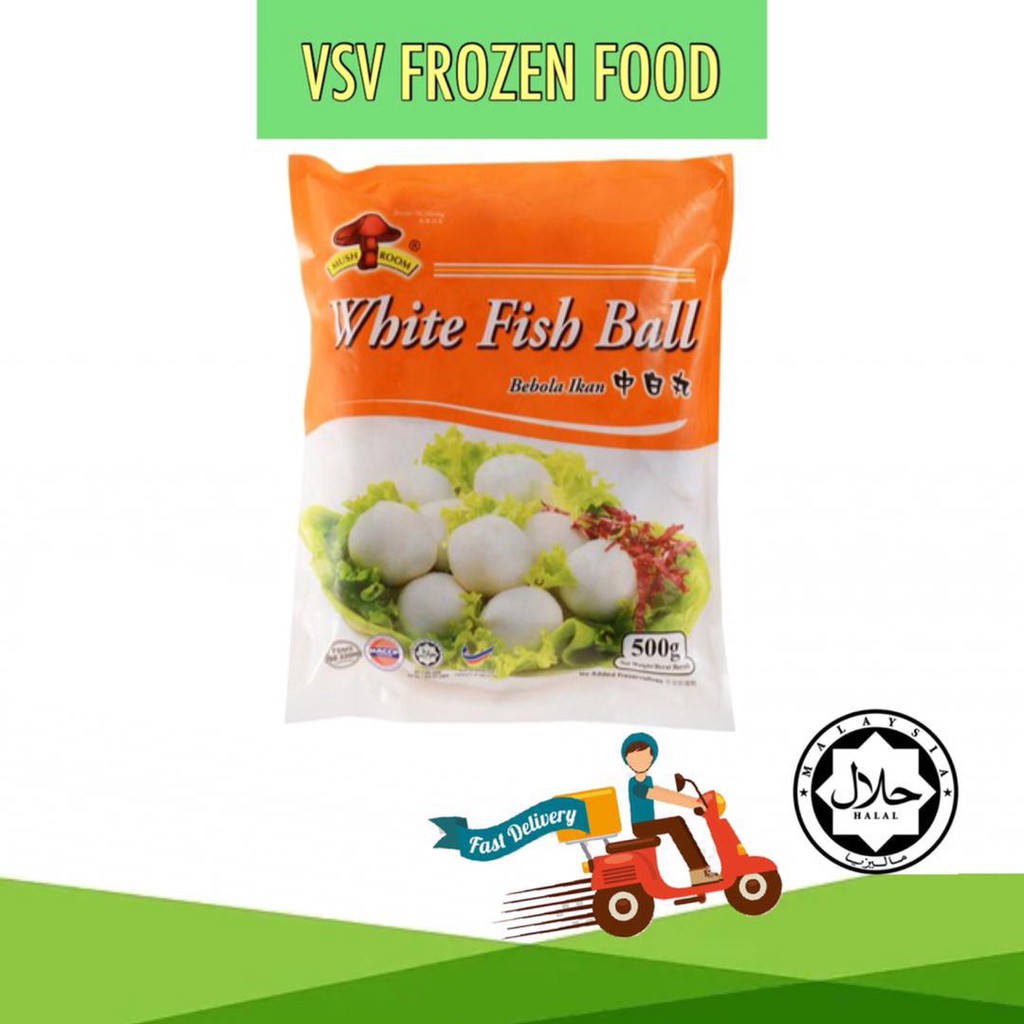 [MUSHROOM] White Fish Ball (M) (500g) | Shopee Malaysia